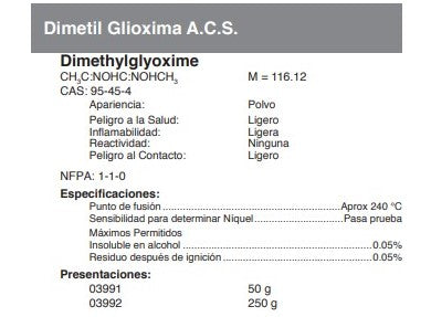 Dimetil Glioxima A.C.S. – FALAB